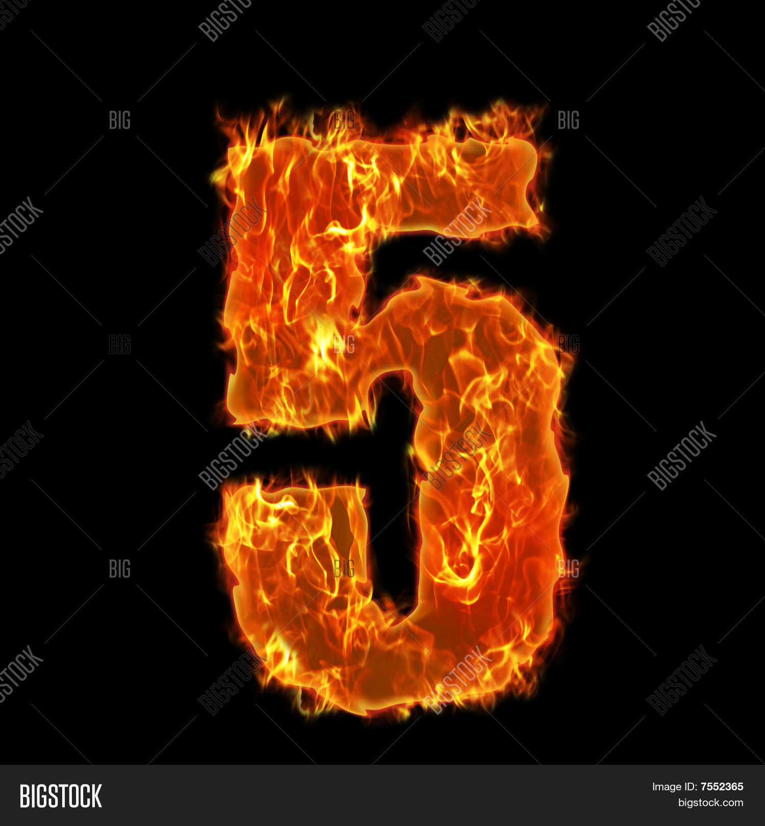 Burning Number 5 Five Image & Photo (Free Trial) | Bigstock