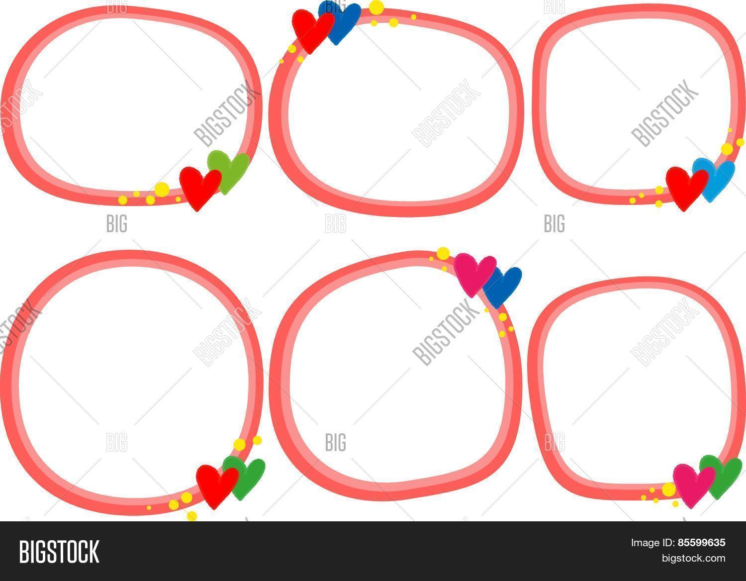 Border Heart Shapes Vector & Photo (Free Trial) | Bigstock