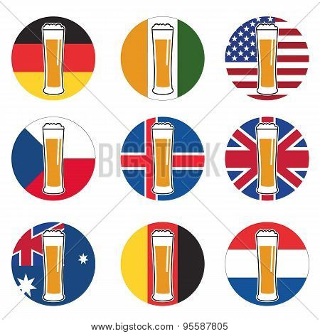 Vector Set Beer Glass Vector & Photo (Free Trial) | Bigstock