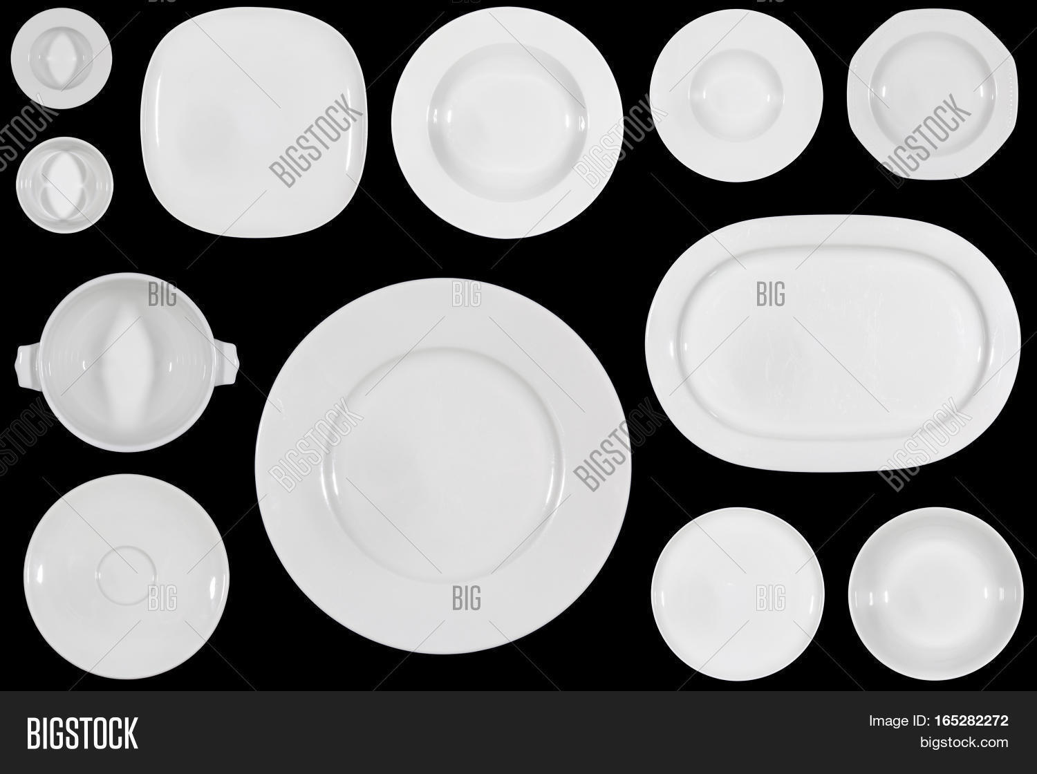 Variety White Plates Image & Photo (Free Trial) | Bigstock
