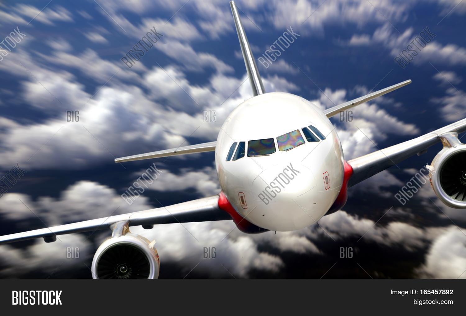 Airplane Flying Nose Image & Photo (Free Trial) | Bigstock