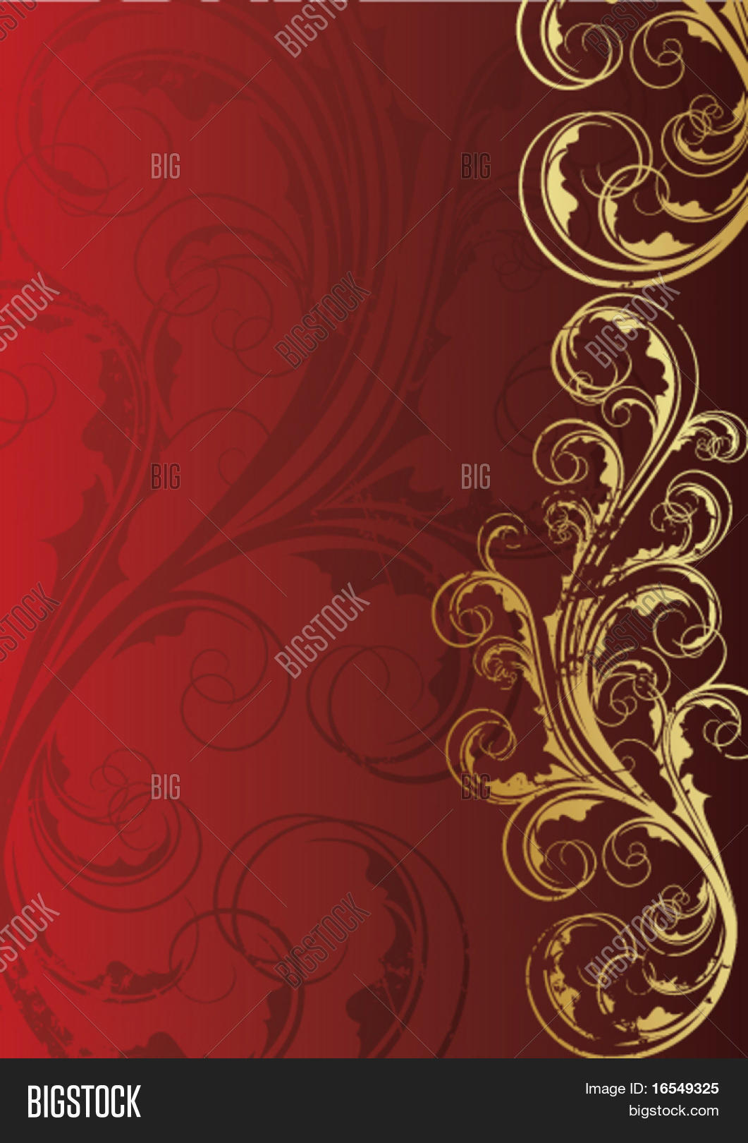 Floral Red Golden Vector & Photo (Free Trial) | Bigstock