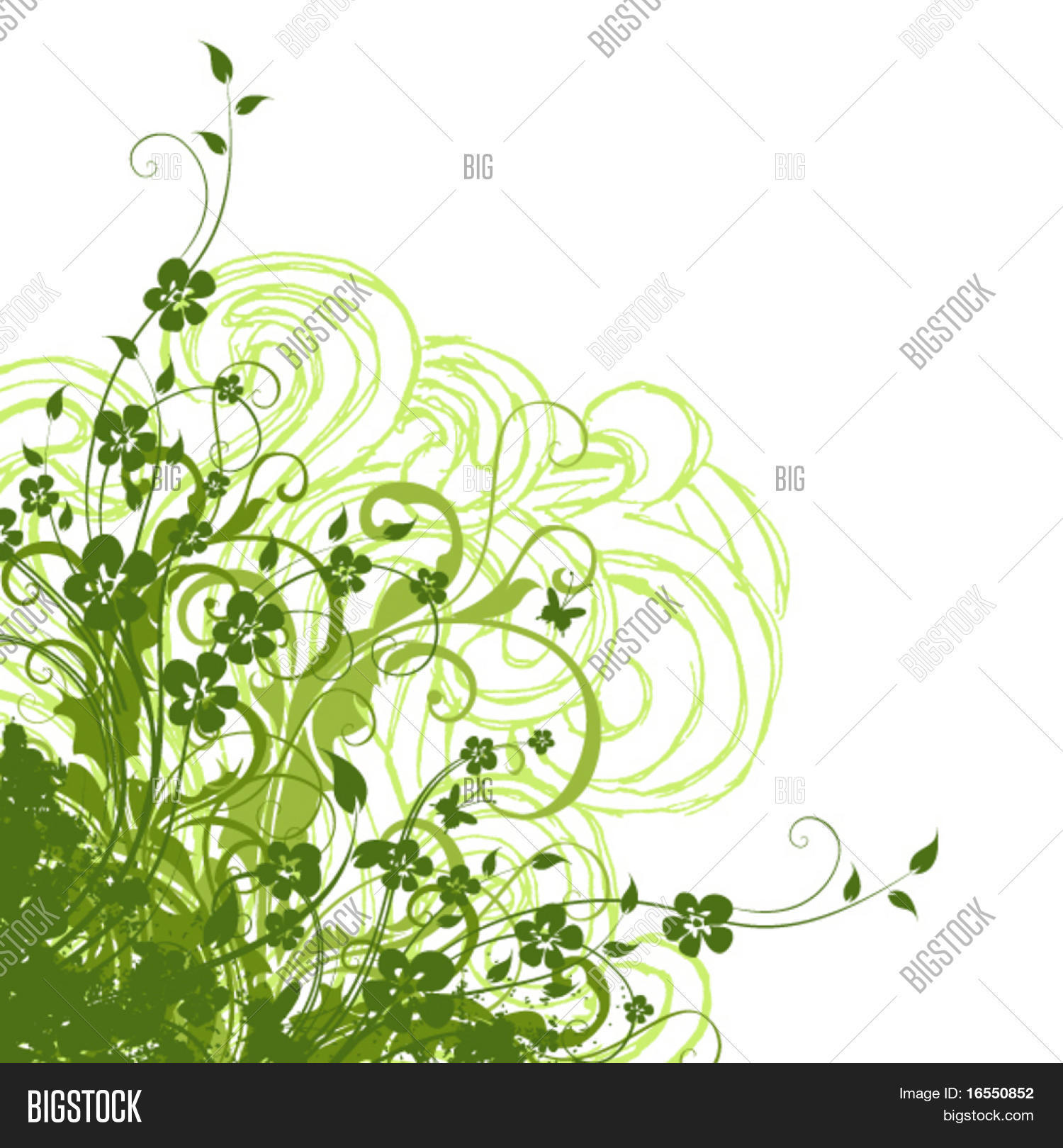 Green Abstract Floral Vector & Photo (Free Trial) | Bigstock