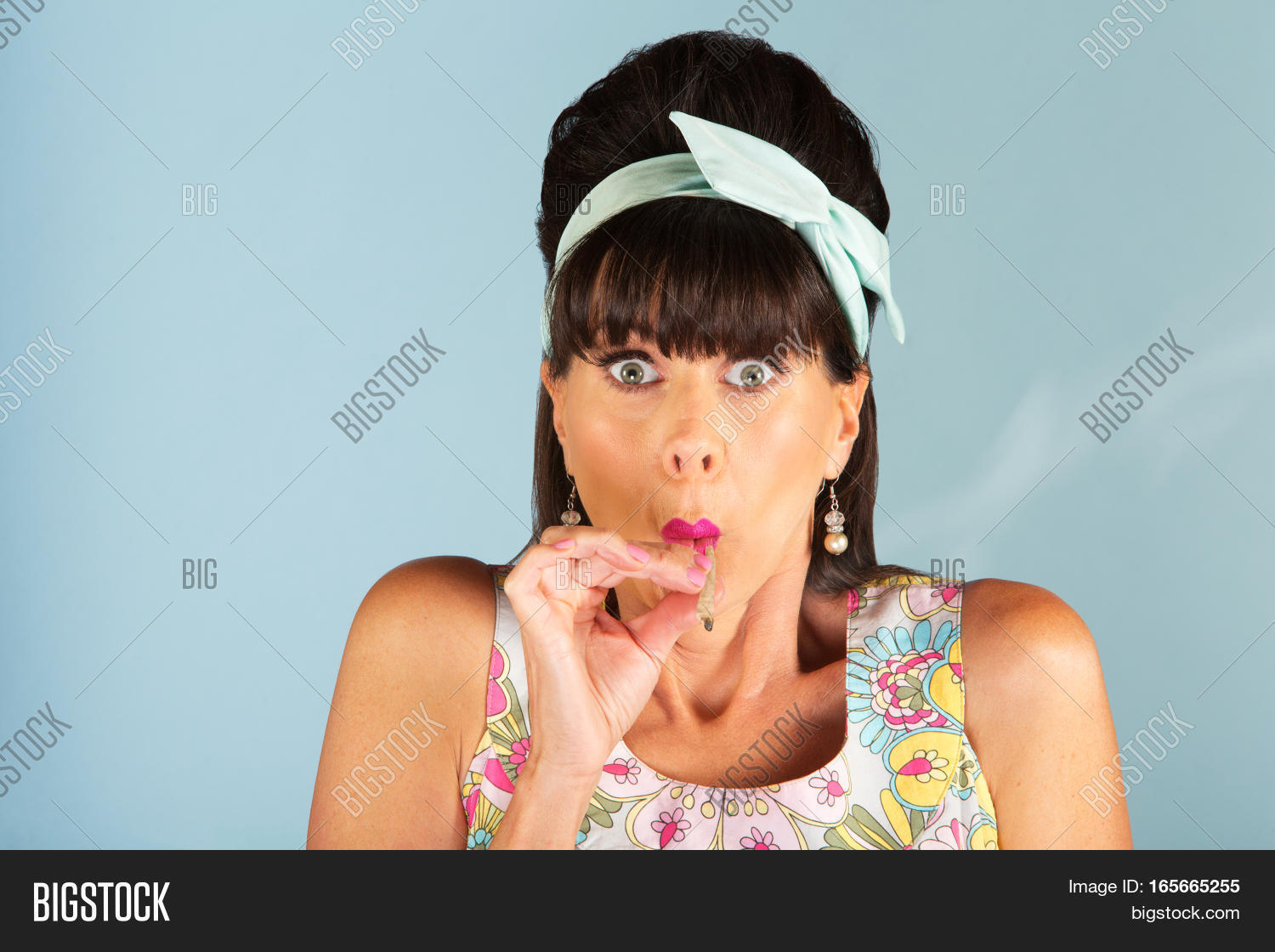 Nervous Woman Smoking Image & Photo (Free Trial) | Bigstock