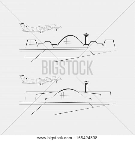 Airport Buildings Vector & Photo (Free Trial) | Bigstock