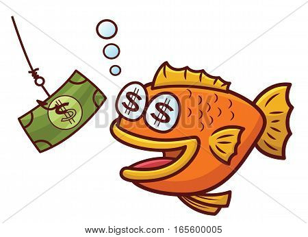 Fish Attracted Money Vector & Photo (Free Trial) | Bigstock