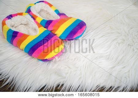 Pair Rainbow Slippers Image & Photo (Free Trial) | Bigstock