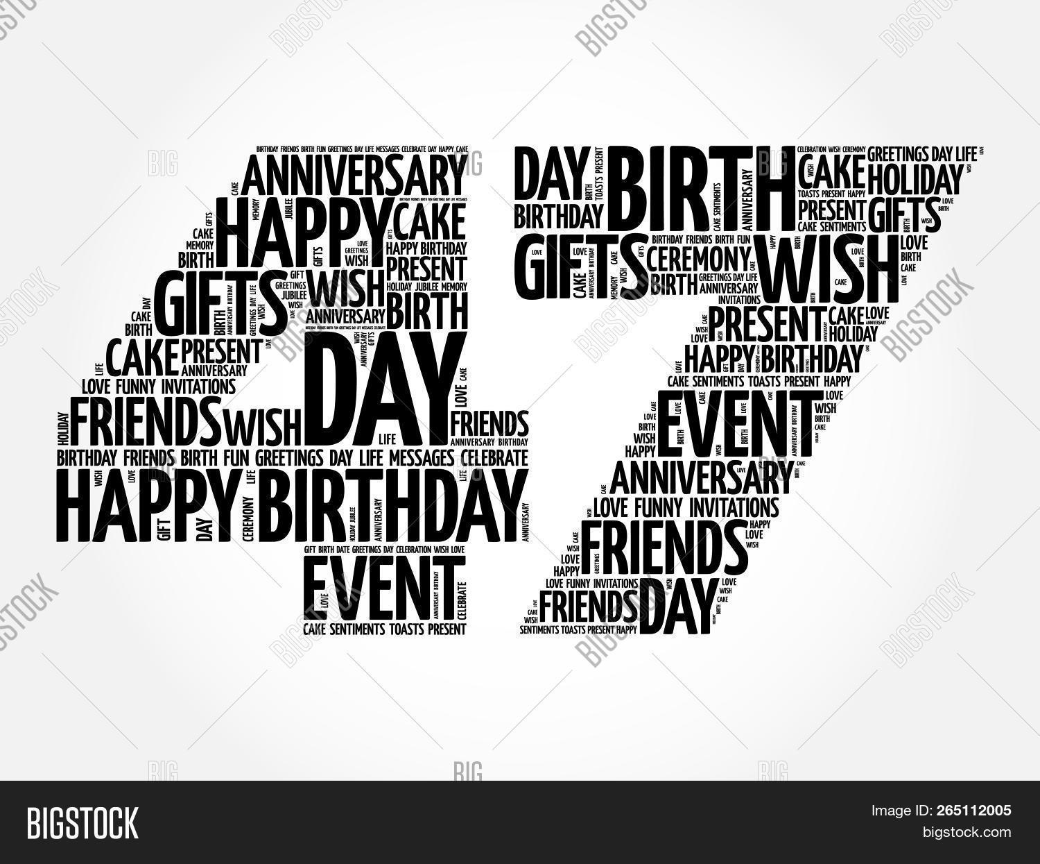 Happy 47th Birthday Image & Photo (Free Trial) | Bigstock
