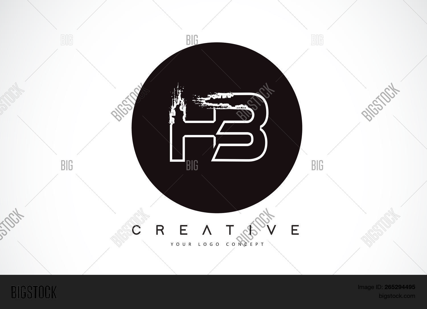Hb Modern Leter Logo Vector & Photo (Free Trial) | Bigstock