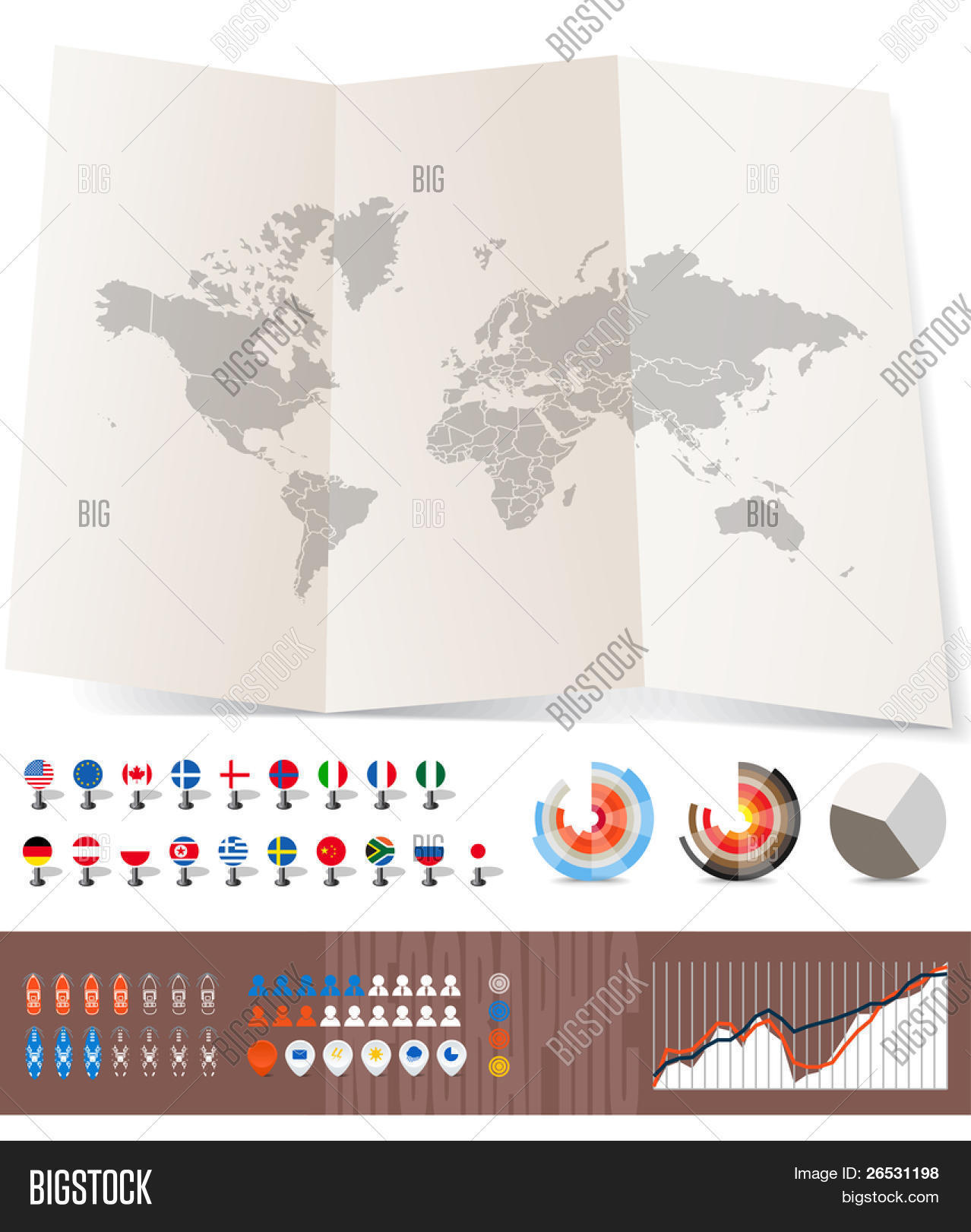 World Map On Old Map Vector & Photo (Free Trial) | Bigstock