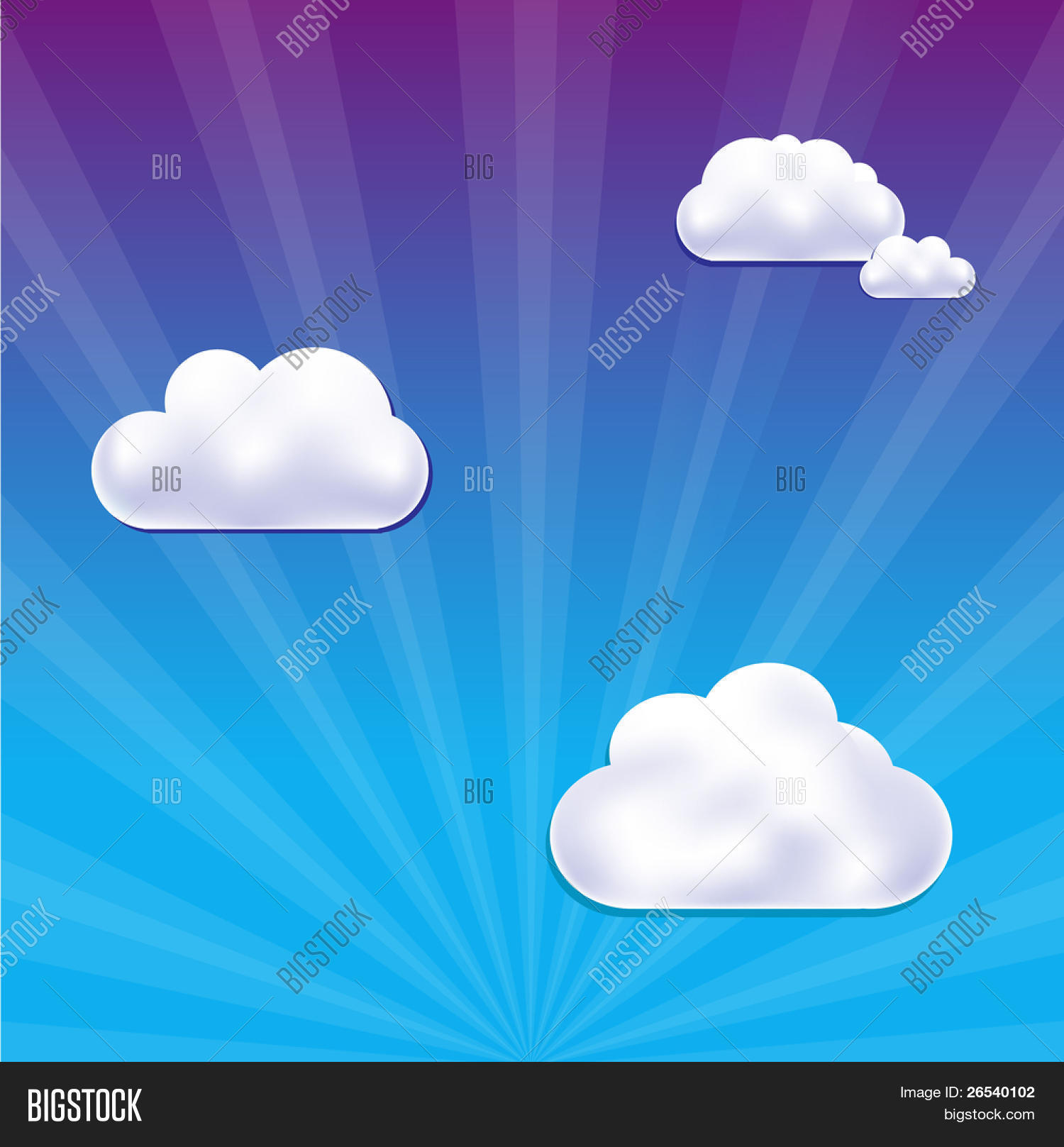 Cartoon Cloud Sky, Vector & Photo (Free Trial) | Bigstock