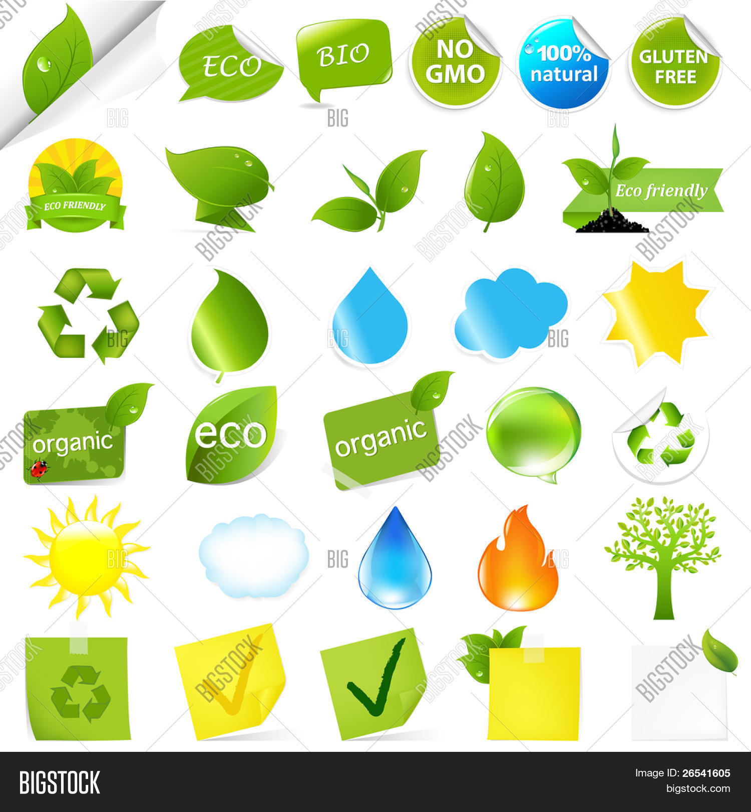 Eco Symbols Set, Vector & Photo (Free Trial) | Bigstock
