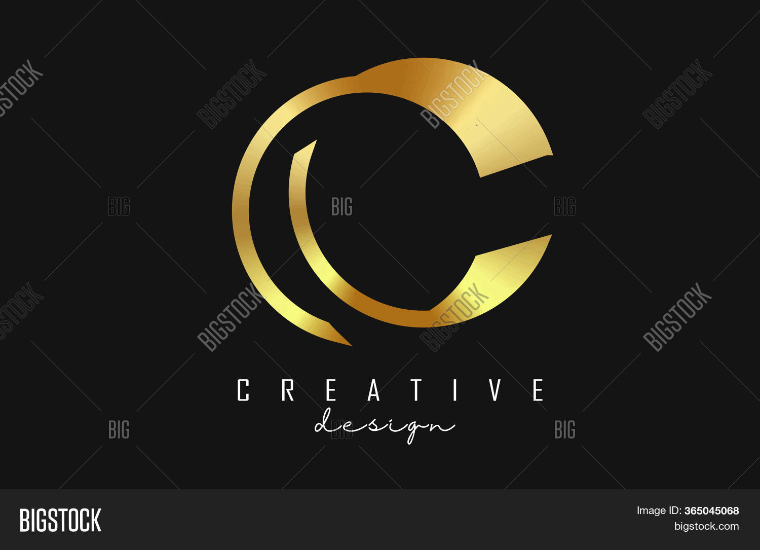 Golden C Letter Logo Vector & Photo (Free Trial) | Bigstock