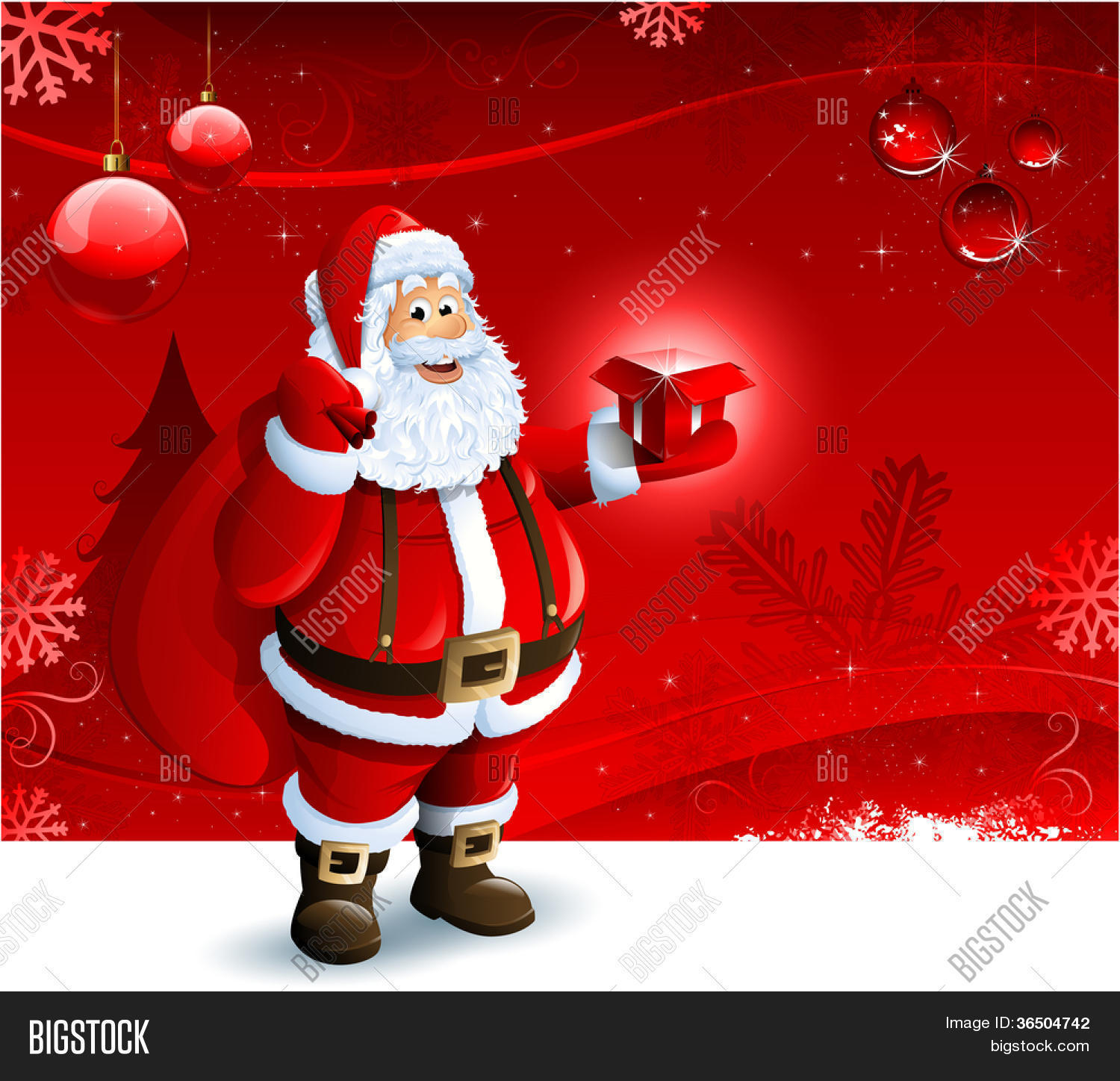 Santa Claus Holding Vector & Photo (Free Trial) | Bigstock