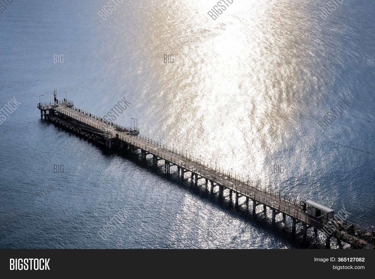 Top View On Long Pier Image & Photo (Free Trial) | Bigstock