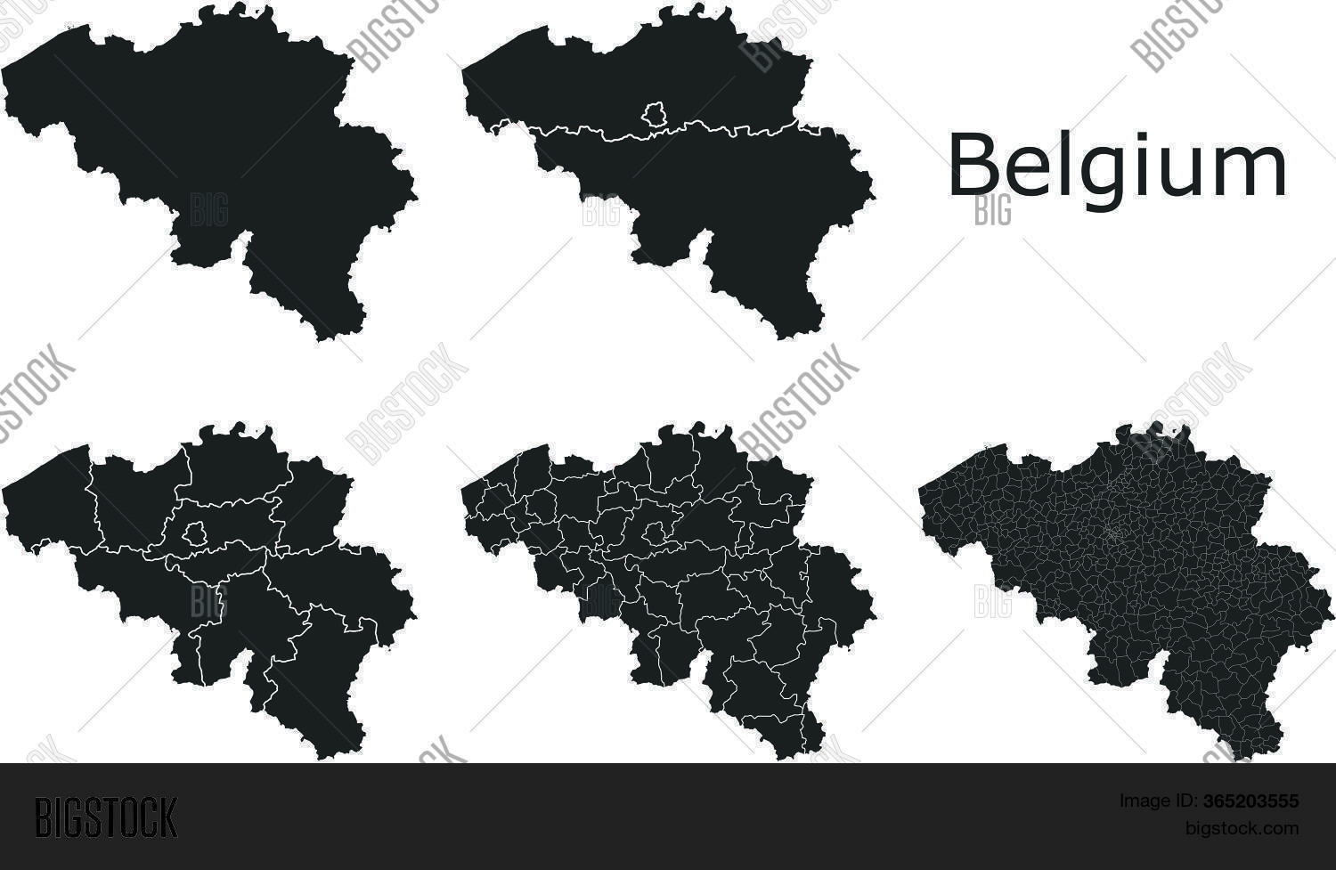 Belgium Vector Maps Vector & Photo (Free Trial) | Bigstock