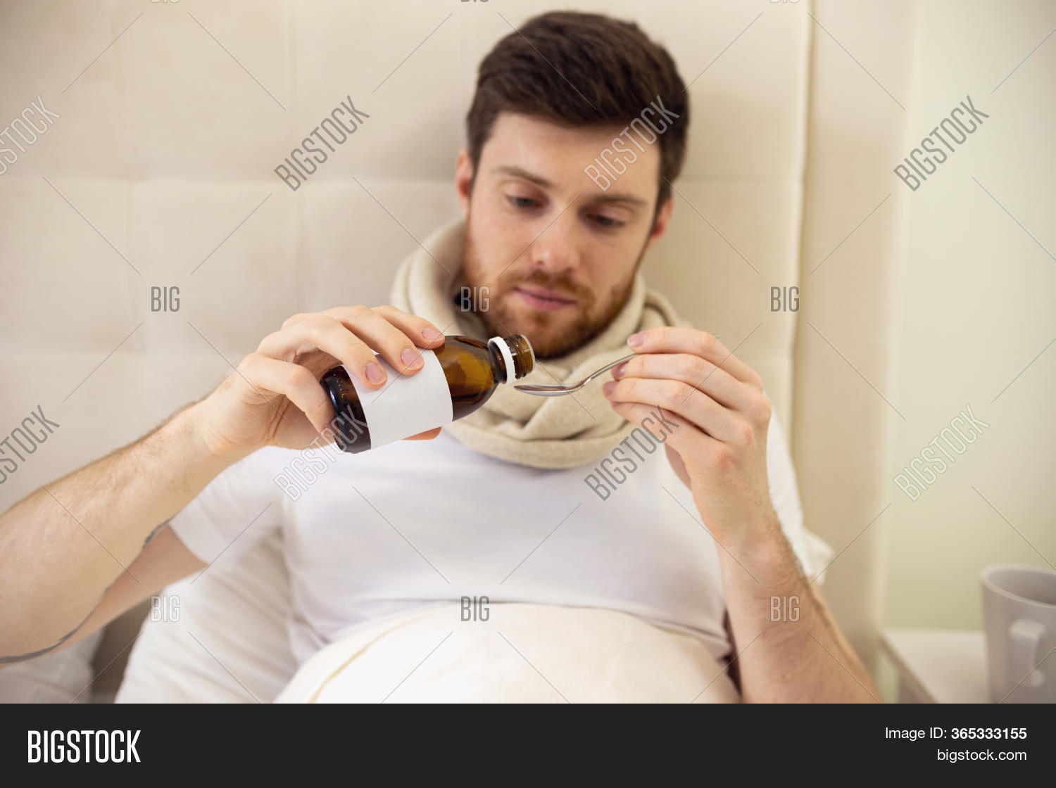 Man Drinking Cough Image & Photo (Free Trial) | Bigstock
