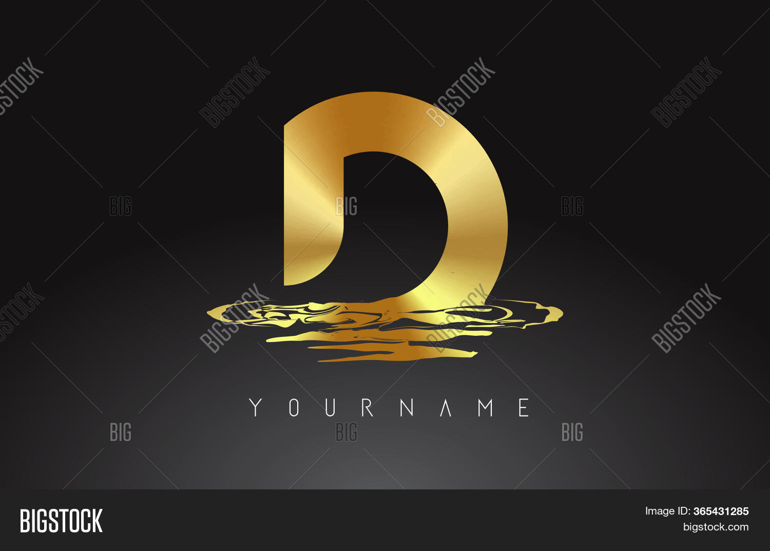 Golden D Letter Logo Vector & Photo (Free Trial) | Bigstock