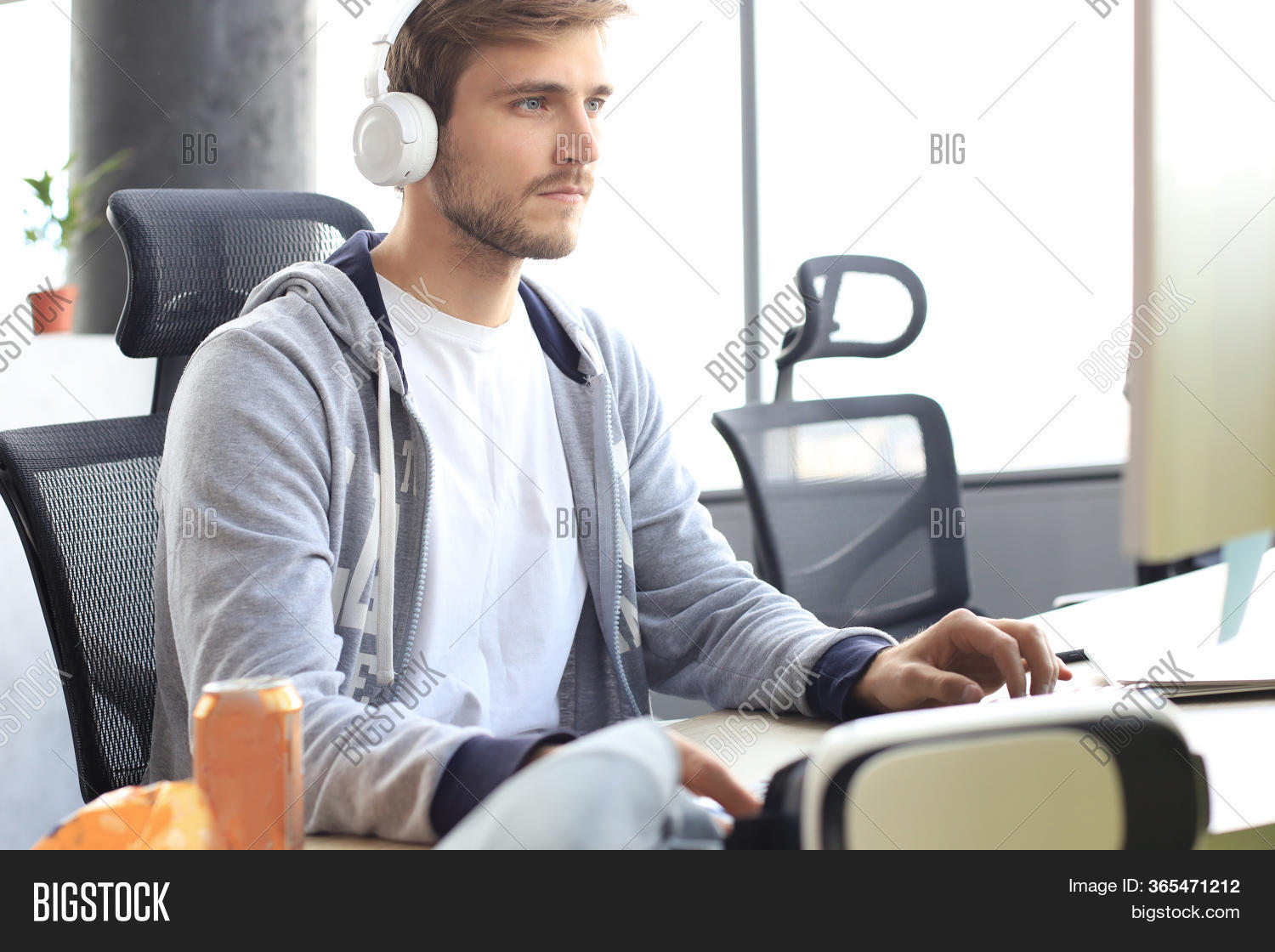 Concentrated Young Man Image & Photo (Free Trial) | Bigstock