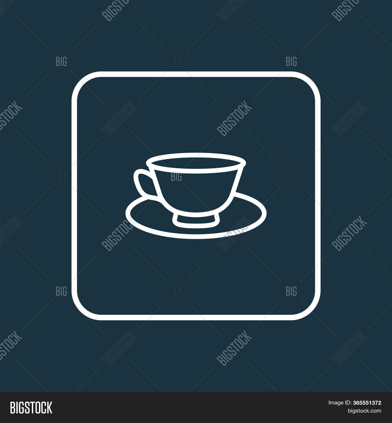 Tea Cup Icon Line Image & Photo (Free Trial) | Bigstock