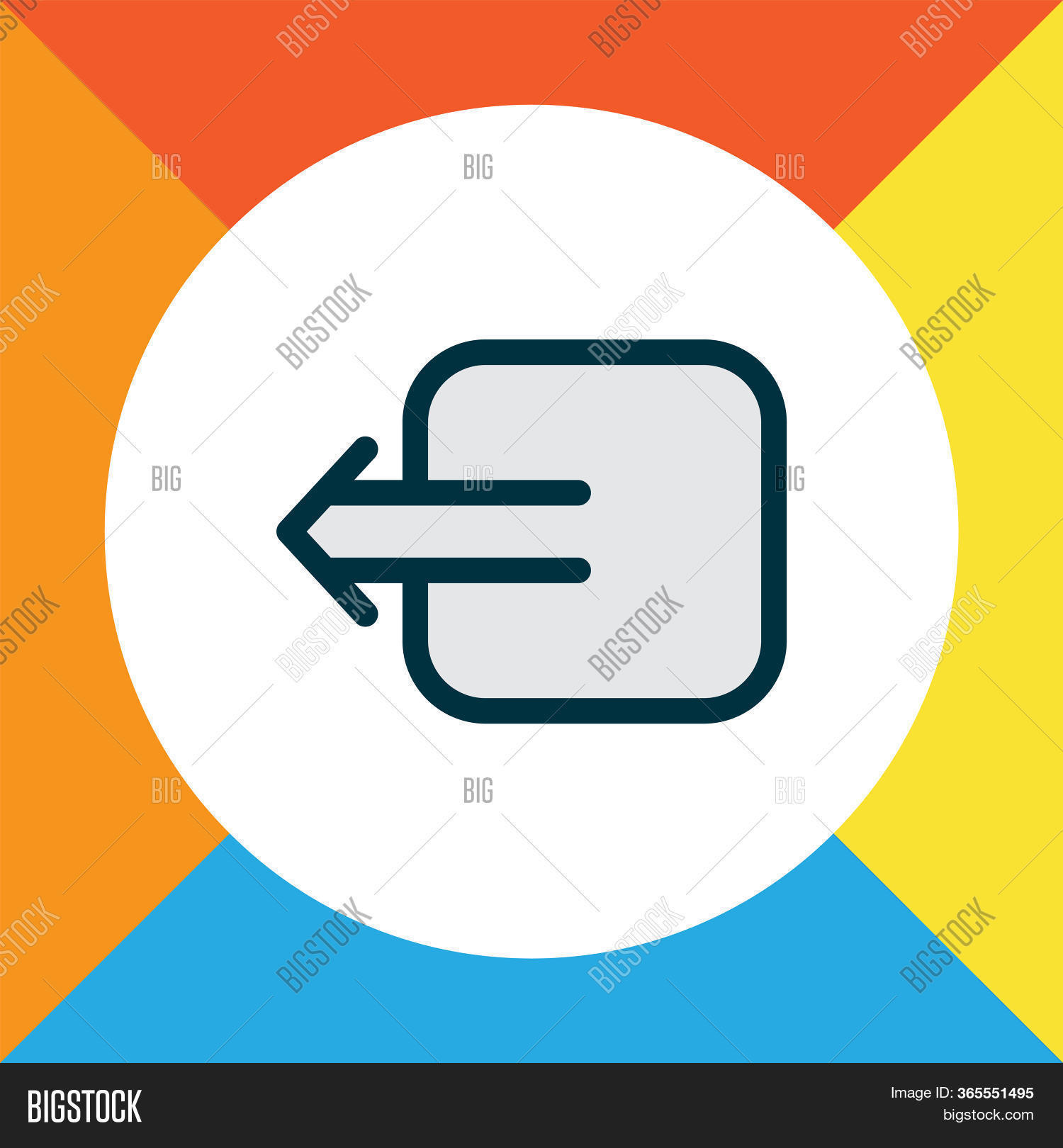 Way Out Icon Colored Image & Photo (Free Trial) | Bigstock