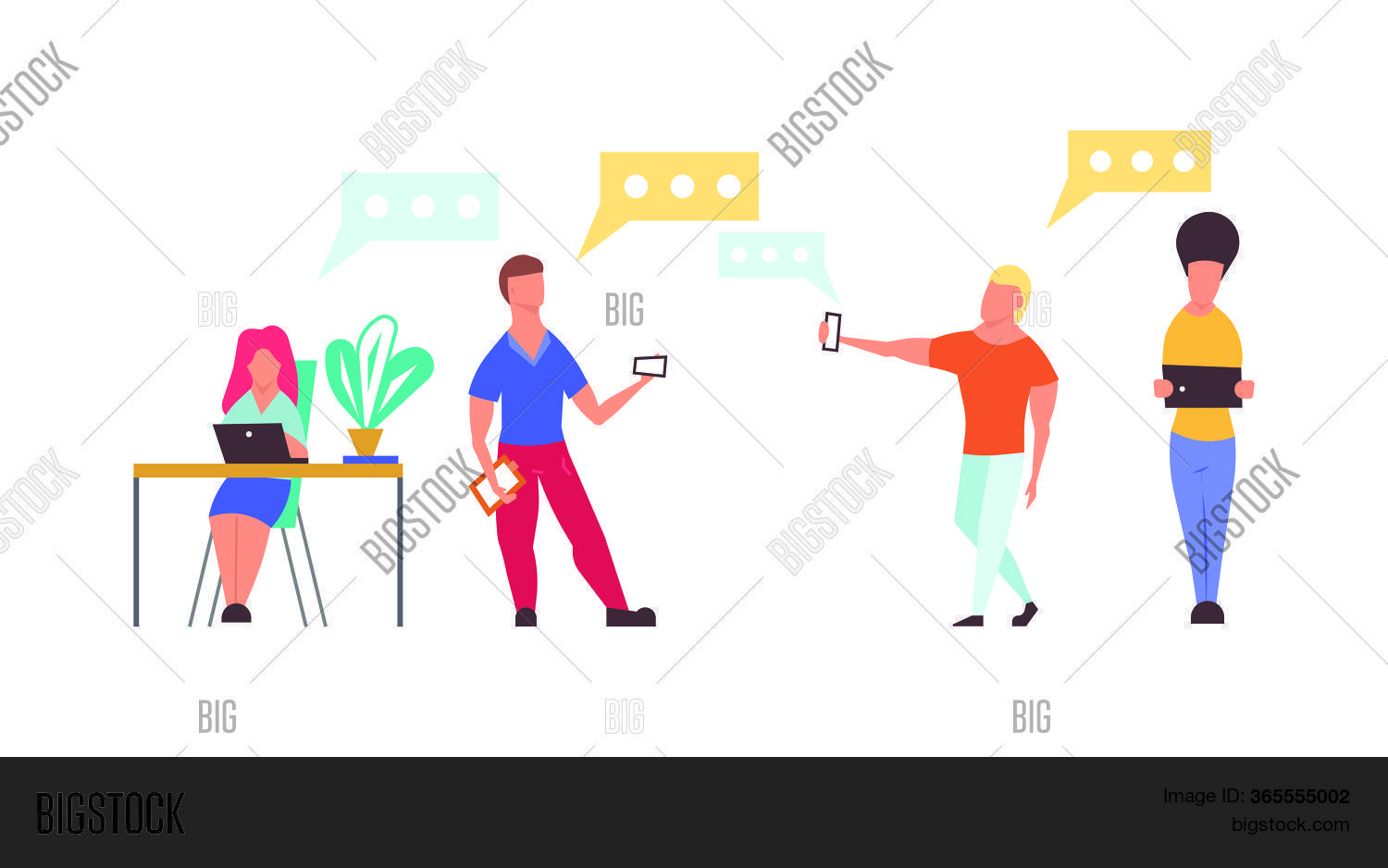 People Using Device Vector & Photo (Free Trial) | Bigstock