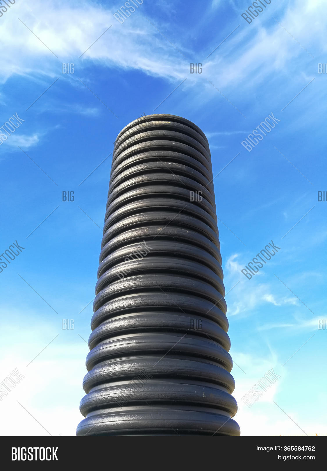 Black Corrugated Pipe Image & Photo (Free Trial) | Bigstock