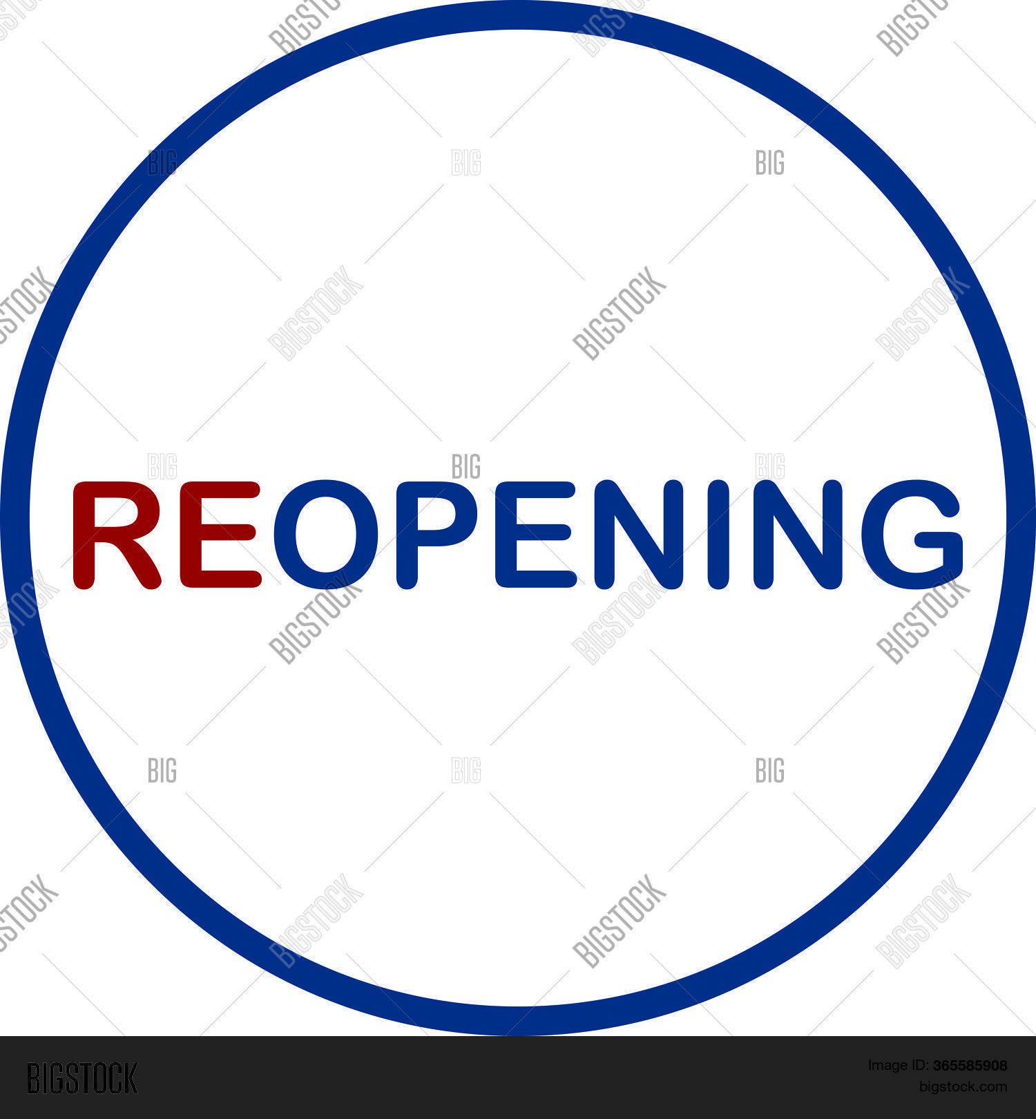 Reopening Sticker Vector & Photo (Free Trial) | Bigstock