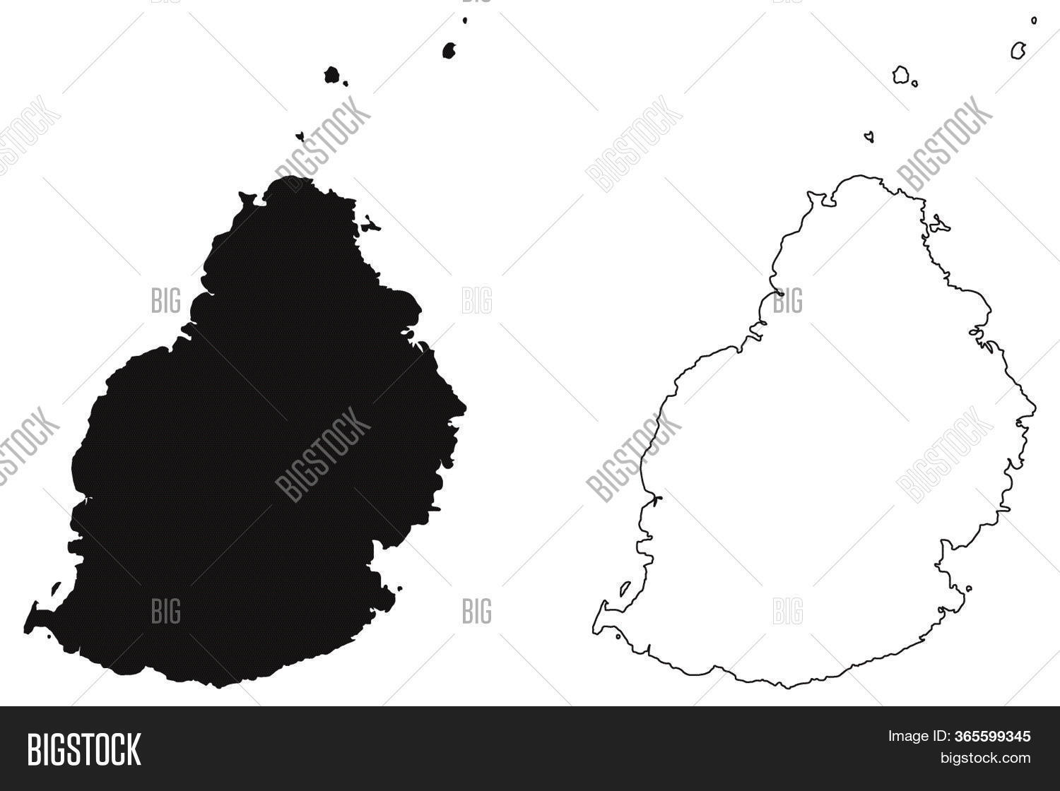 Mauritius Country Map Vector & Photo (Free Trial) | Bigstock