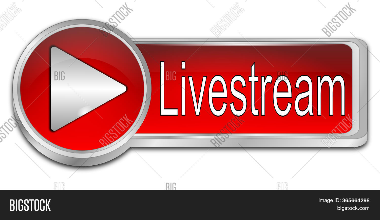 Red Livestream Button Image & Photo (Free Trial) | Bigstock