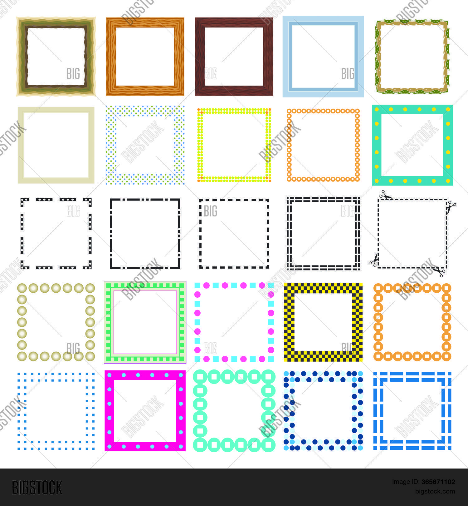 Border Vector Set Vector & Photo (Free Trial) | Bigstock