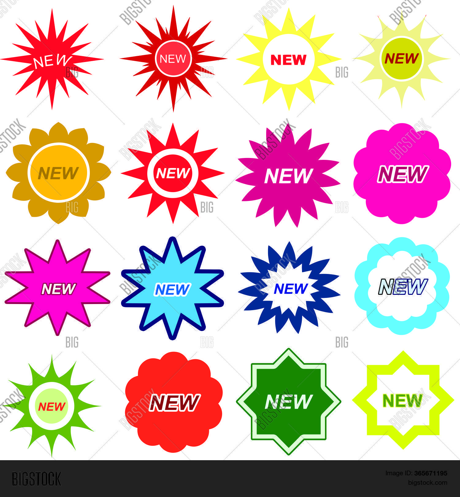 New Sign Vector Set Vector & Photo (Free Trial) | Bigstock