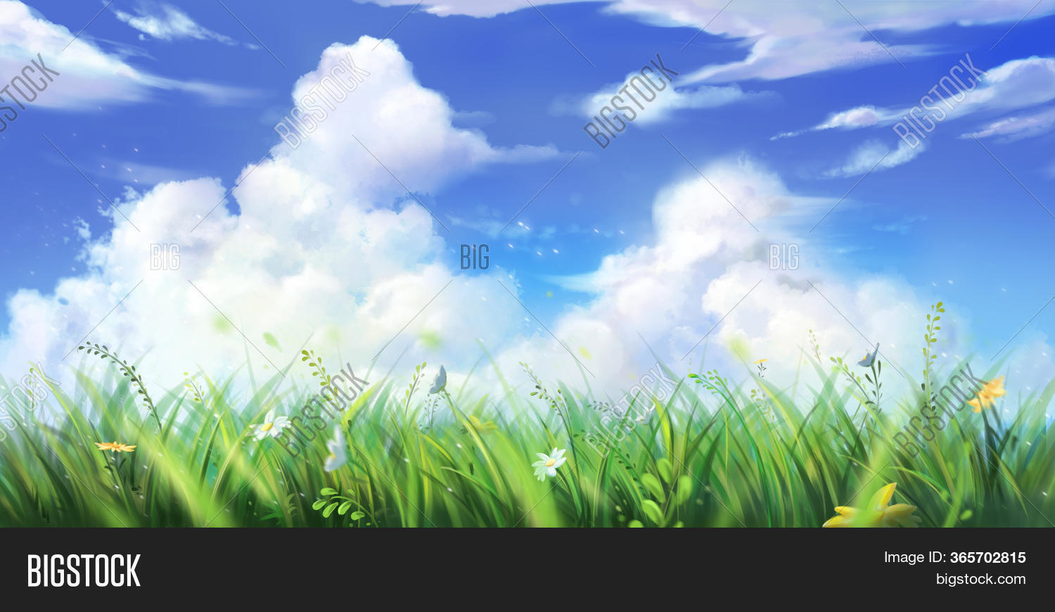 Grass, Sky Cloud. Image & Photo (Free Trial) | Bigstock