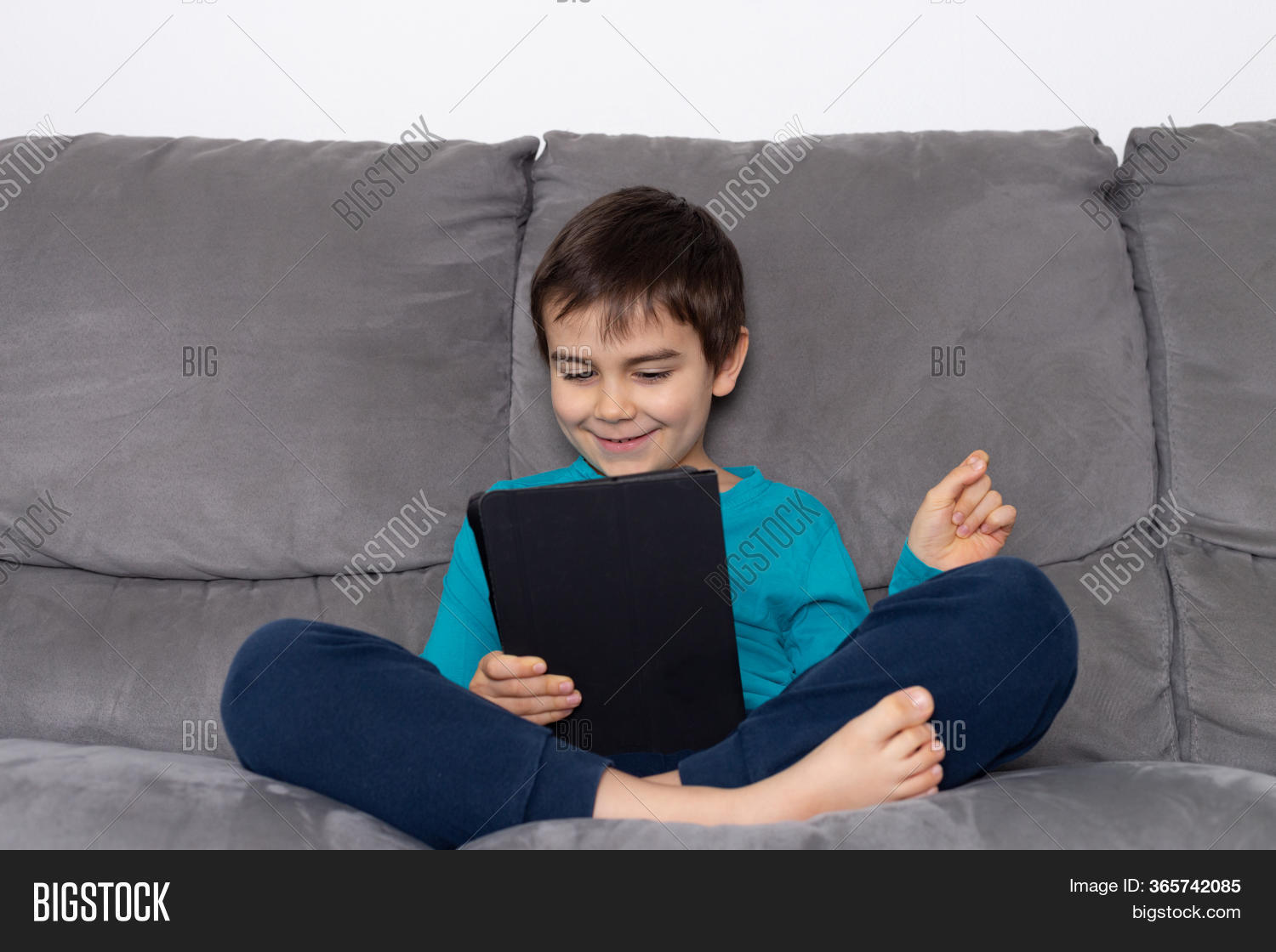 Boy Tablet Pc Sitting Image & Photo (Free Trial) | Bigstock