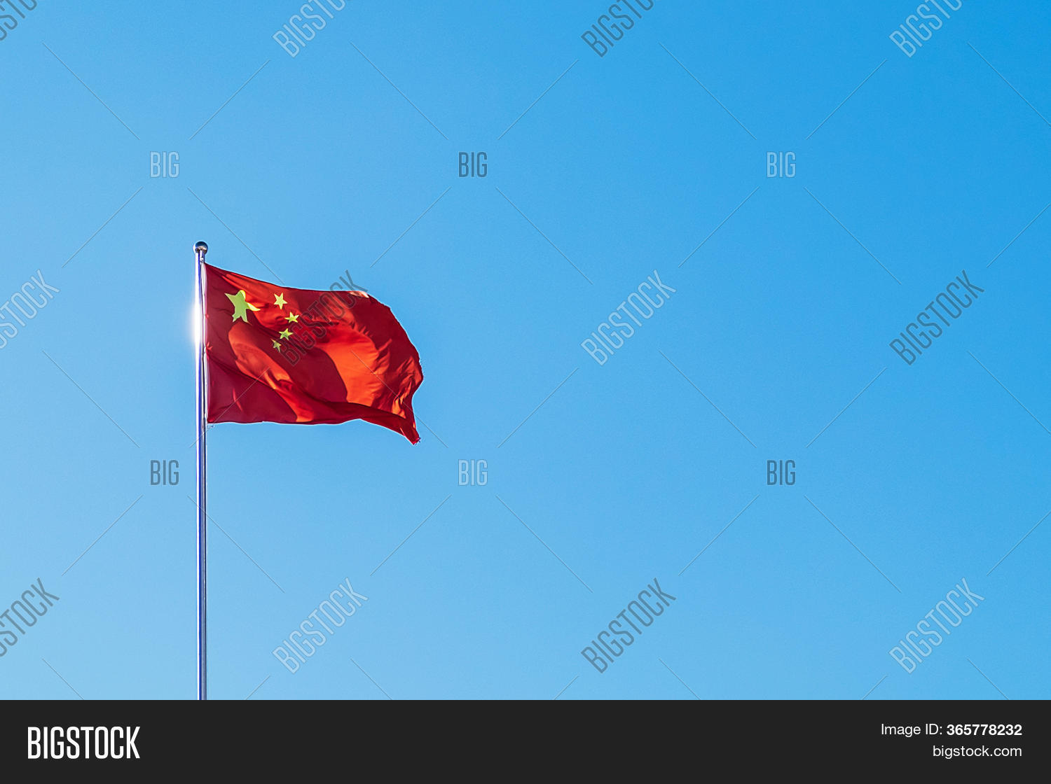 Chinese Flag Waving On Image & Photo (Free Trial) | Bigstock