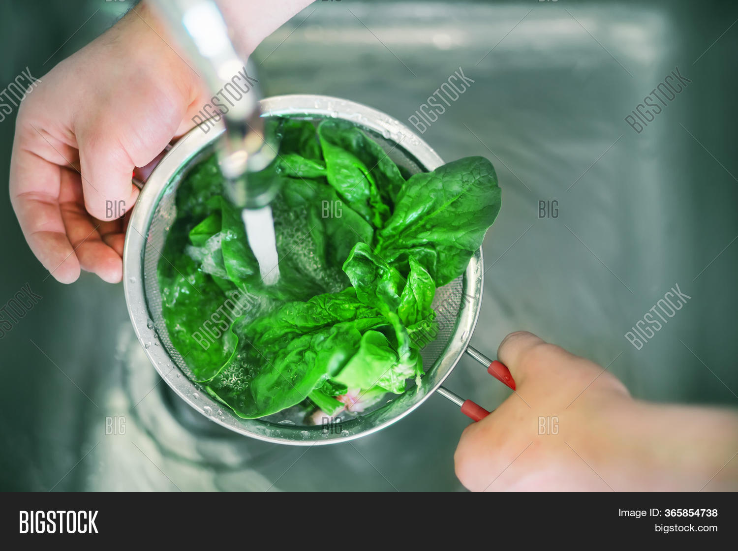 Man Holds Colander Red Image & Photo (Free Trial) | Bigstock