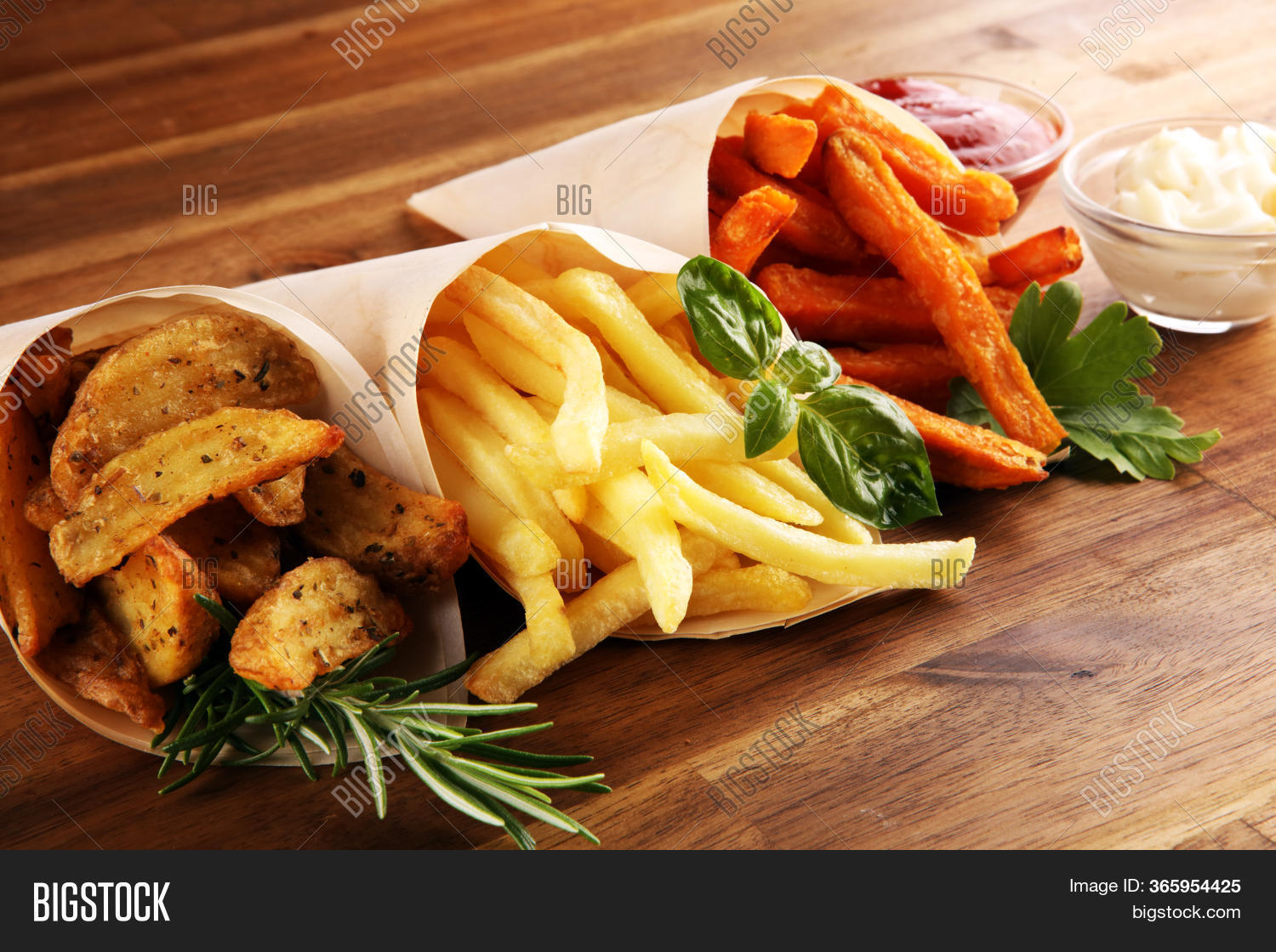 Variety Potatoes Fries Image & Photo (Free Trial) | Bigstock