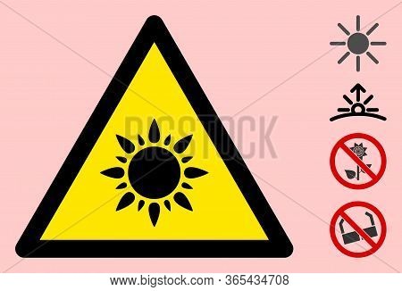 Vector Sun Flat Vector & Photo (Free Trial) | Bigstock