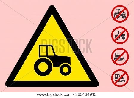 Vector Tractor Flat Vector & Photo (Free Trial) | Bigstock