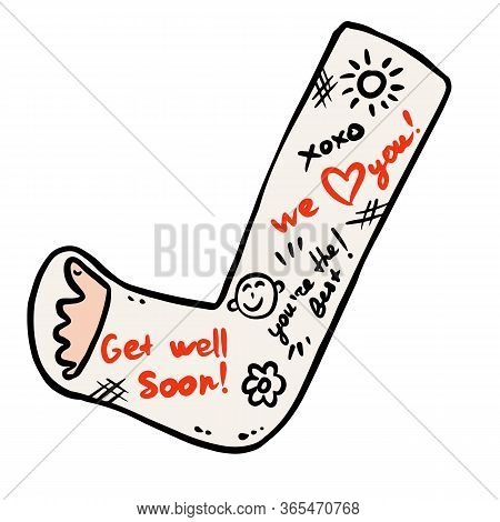 Broken Leg Cast Vector & Photo (Free Trial) | Bigstock