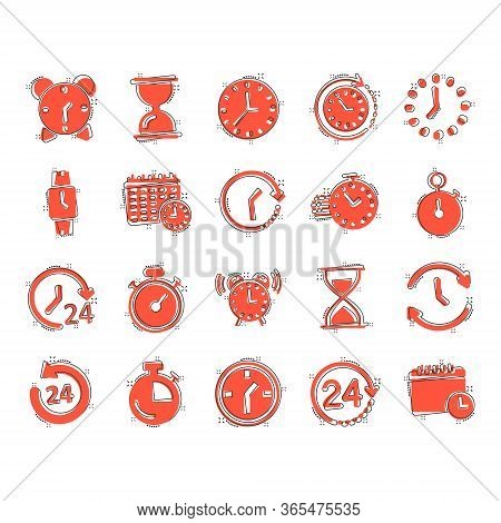 Time Icon Set Comic Vector & Photo (Free Trial) | Bigstock