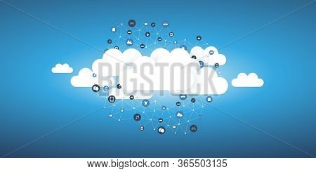 Blue Cloud Computing Vector & Photo (Free Trial) | Bigstock