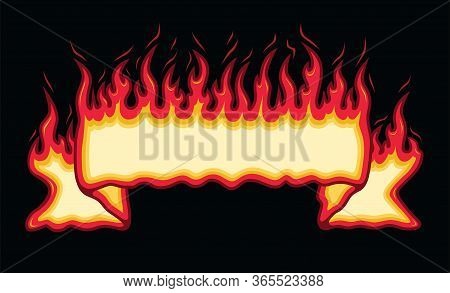 Fire Flame Banner Vector & Photo (Free Trial) | Bigstock