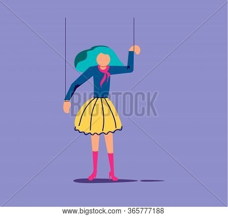Young Woman Puppet Vector & Photo (Free Trial) | Bigstock