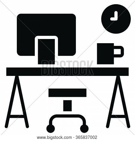Office Desk Computer Vector & Photo (Free Trial) | Bigstock