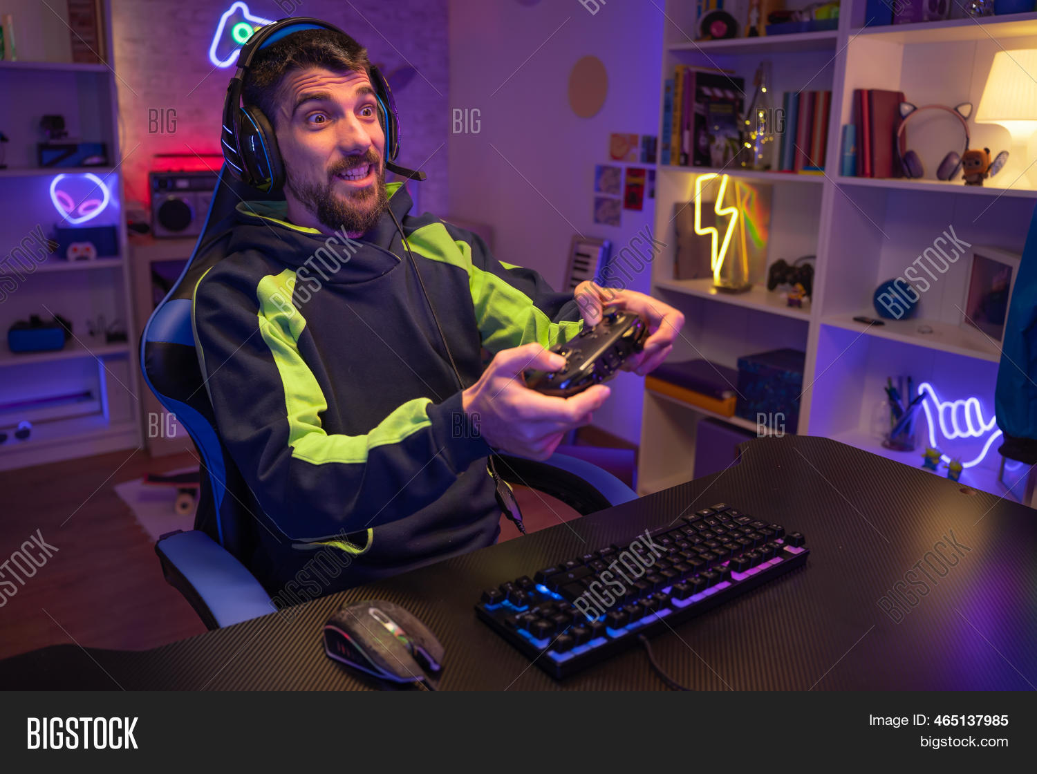 Happy Guy Gamer Wear Image & Photo (Free Trial) | Bigstock