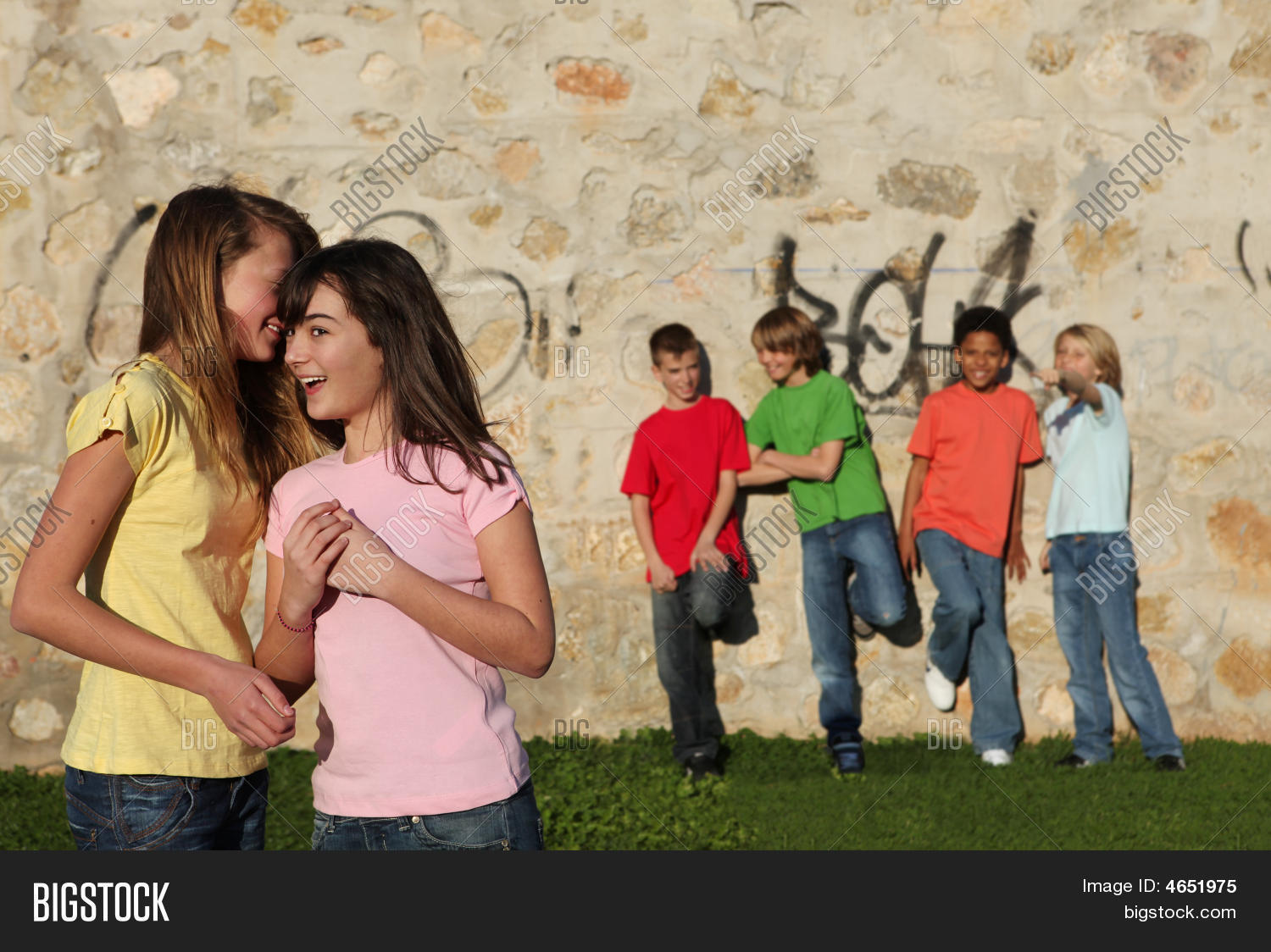 Group Kids Flirting Image & Photo (Free Trial) | Bigstock