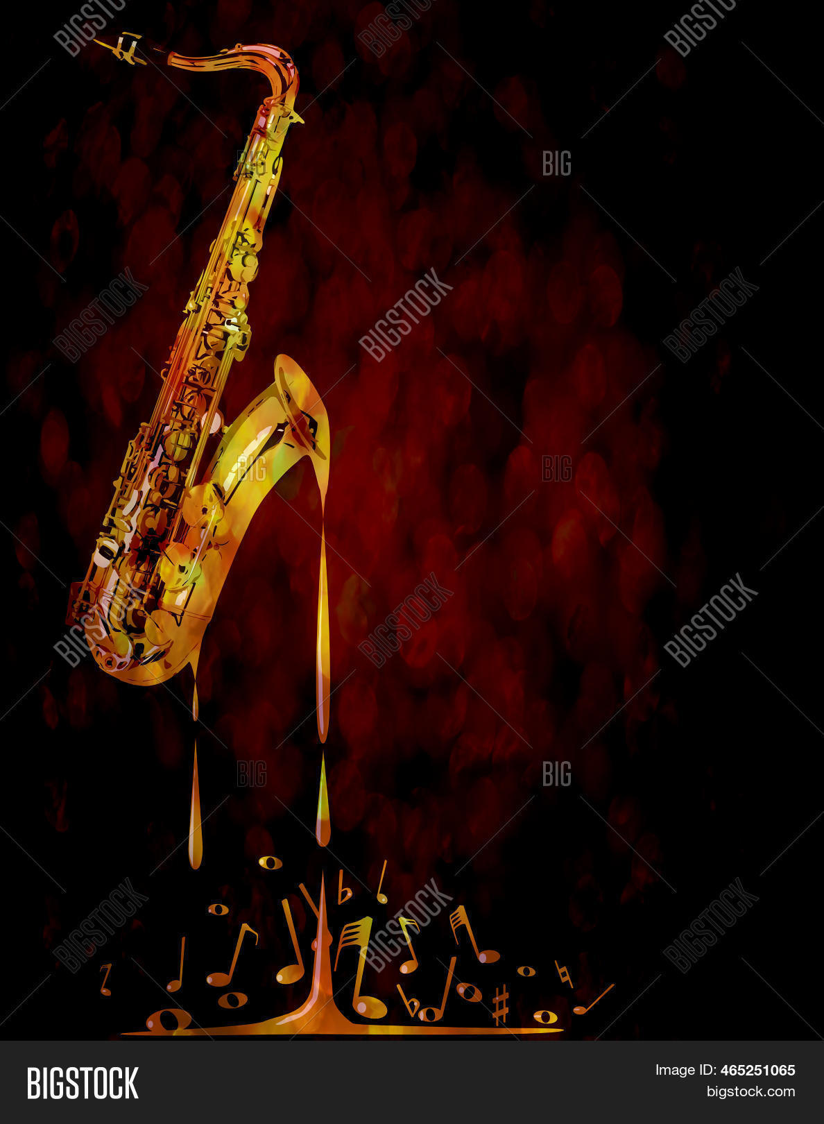 Saxophone Melting Into Image & Photo (Free Trial) | Bigstock