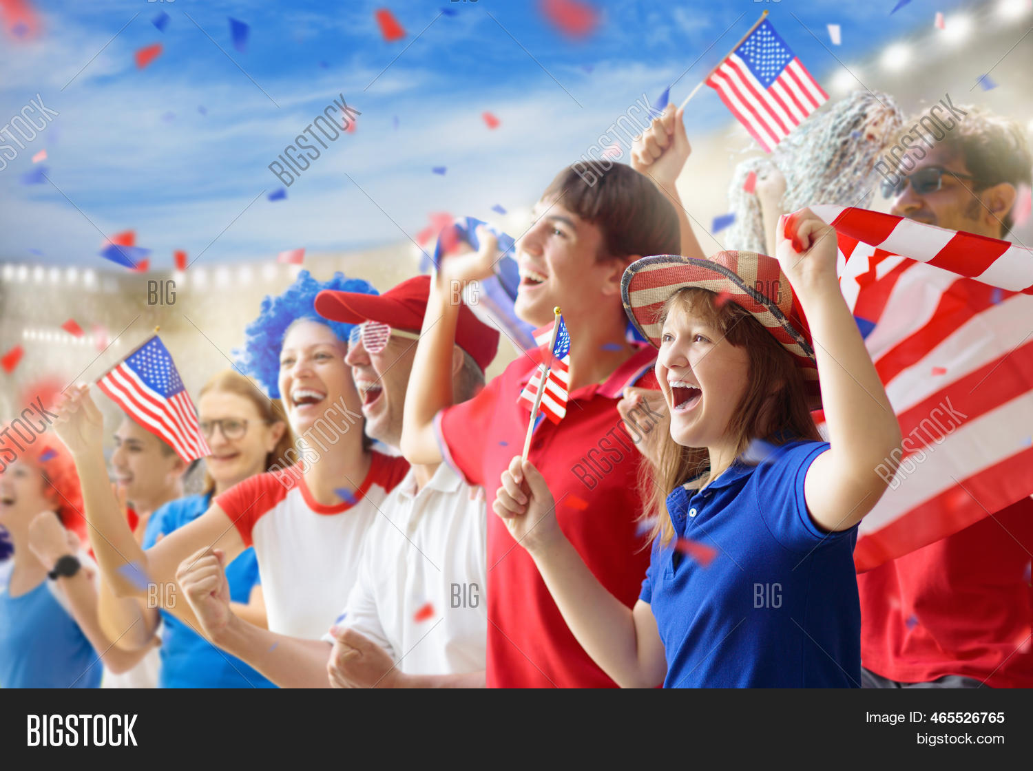 American Football Fans Cheering