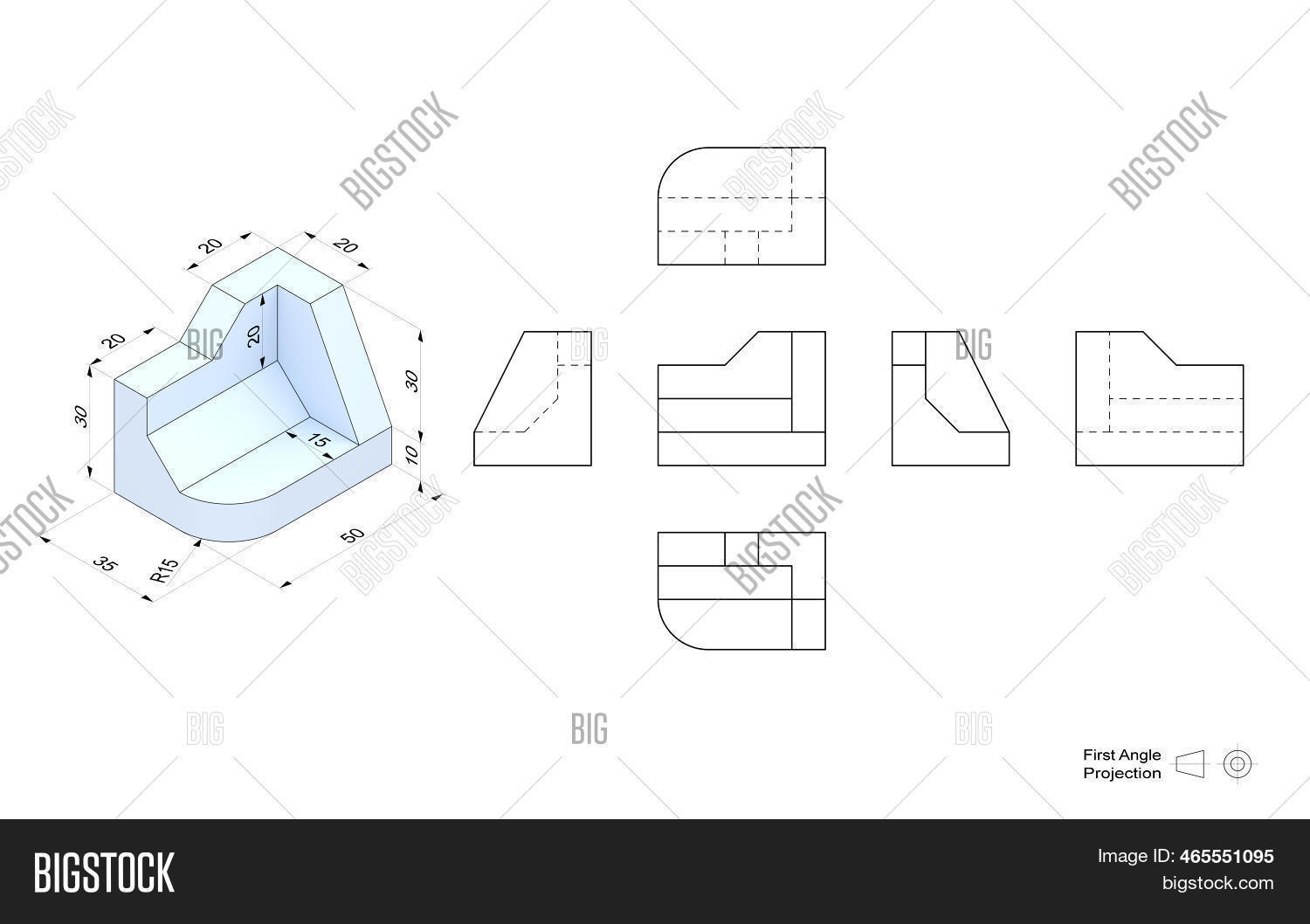 Technical Drawing 3d Image & Photo (Free Trial) | Bigstock
